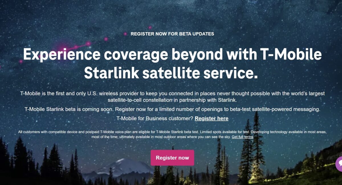 Sign up for T-Mobile Starlink trial