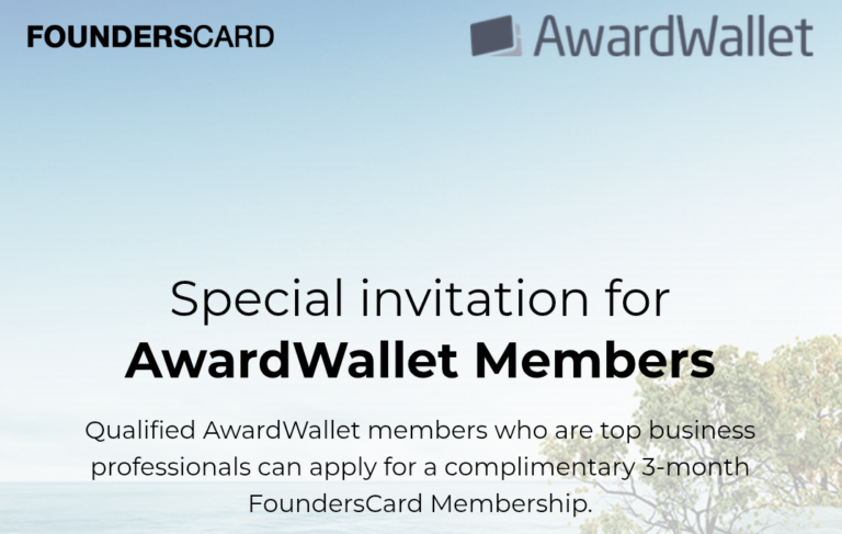 FoundersCard free trial for 3 months (then $595/yr)