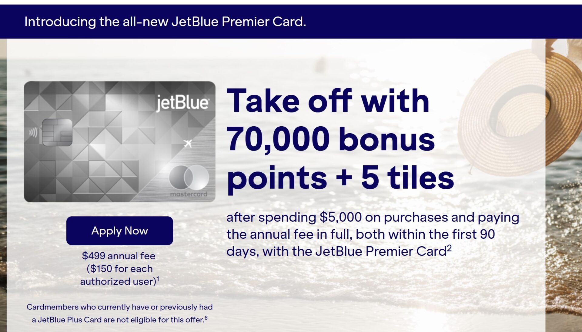 New JetBlue Premier card launches, but isn't ready to take off