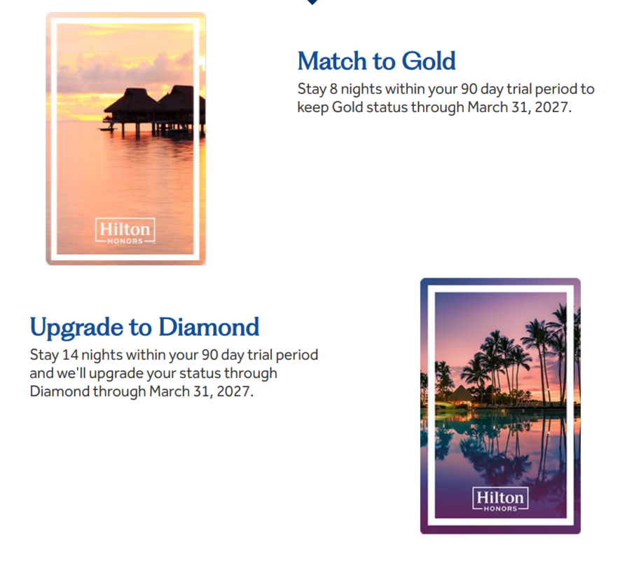 Get Two Years of Hilton Gold or Diamond with Elite Status Match