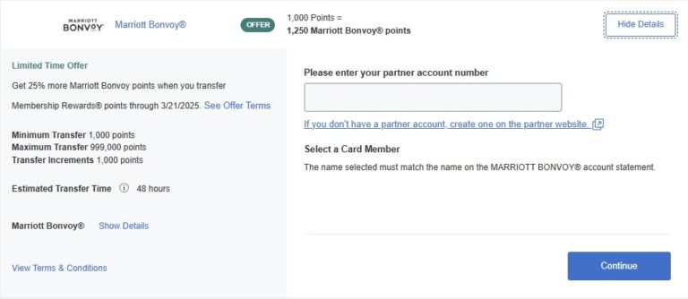 (EXPIRED) Underwhelming 25% transfer bonus from Amex to Marriott Bonvoy