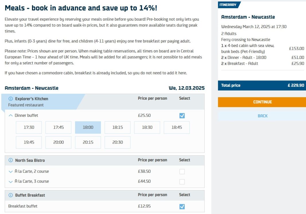 DFDS ferry review: Amsterdam (IJmuiden) to Newcastle in a 4 bed pet ...
