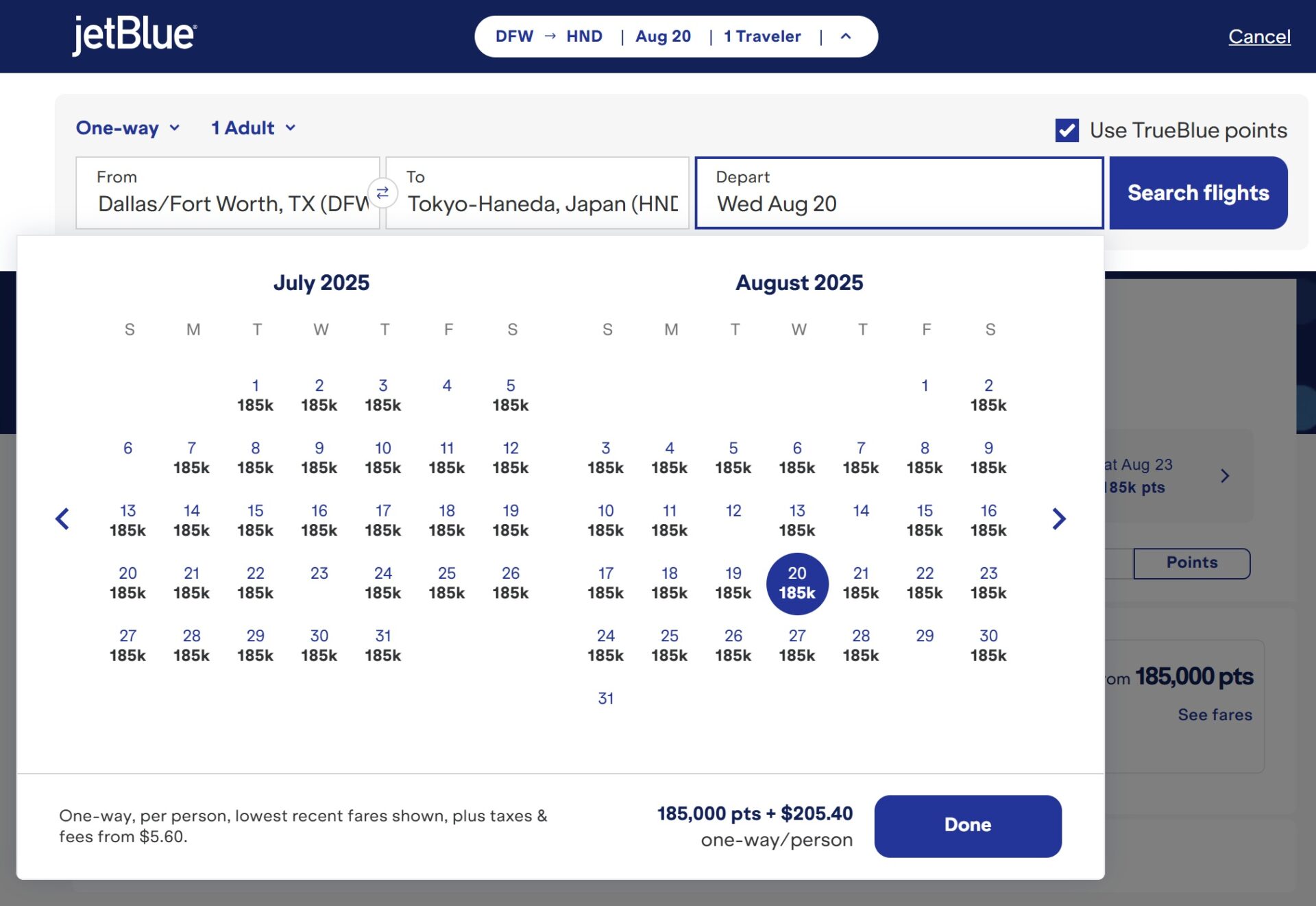 [Dead] Japan Airlines First Class wide open through JetBlue TrueBlue ...