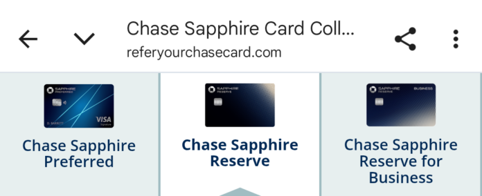 Referrals to/from Chase Sapphire Reserve & Preferred cards are back ...