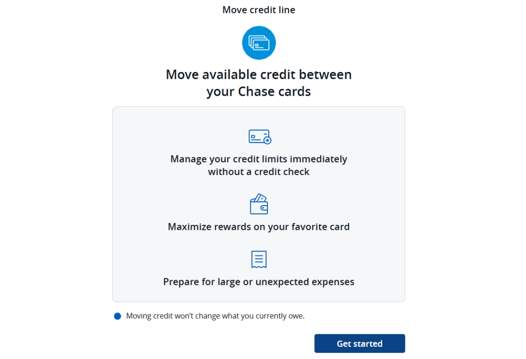 You can now move your Chase credit lines between cards online