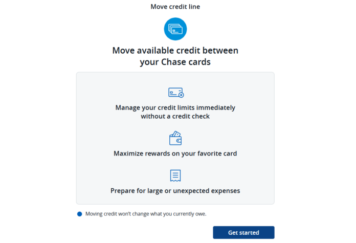 You can now move your Chase credit lines between cards online