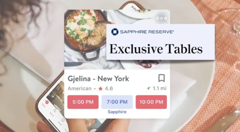 Sapphire Reserve® Exclusive Tables expanded (more cities, more restaurants)