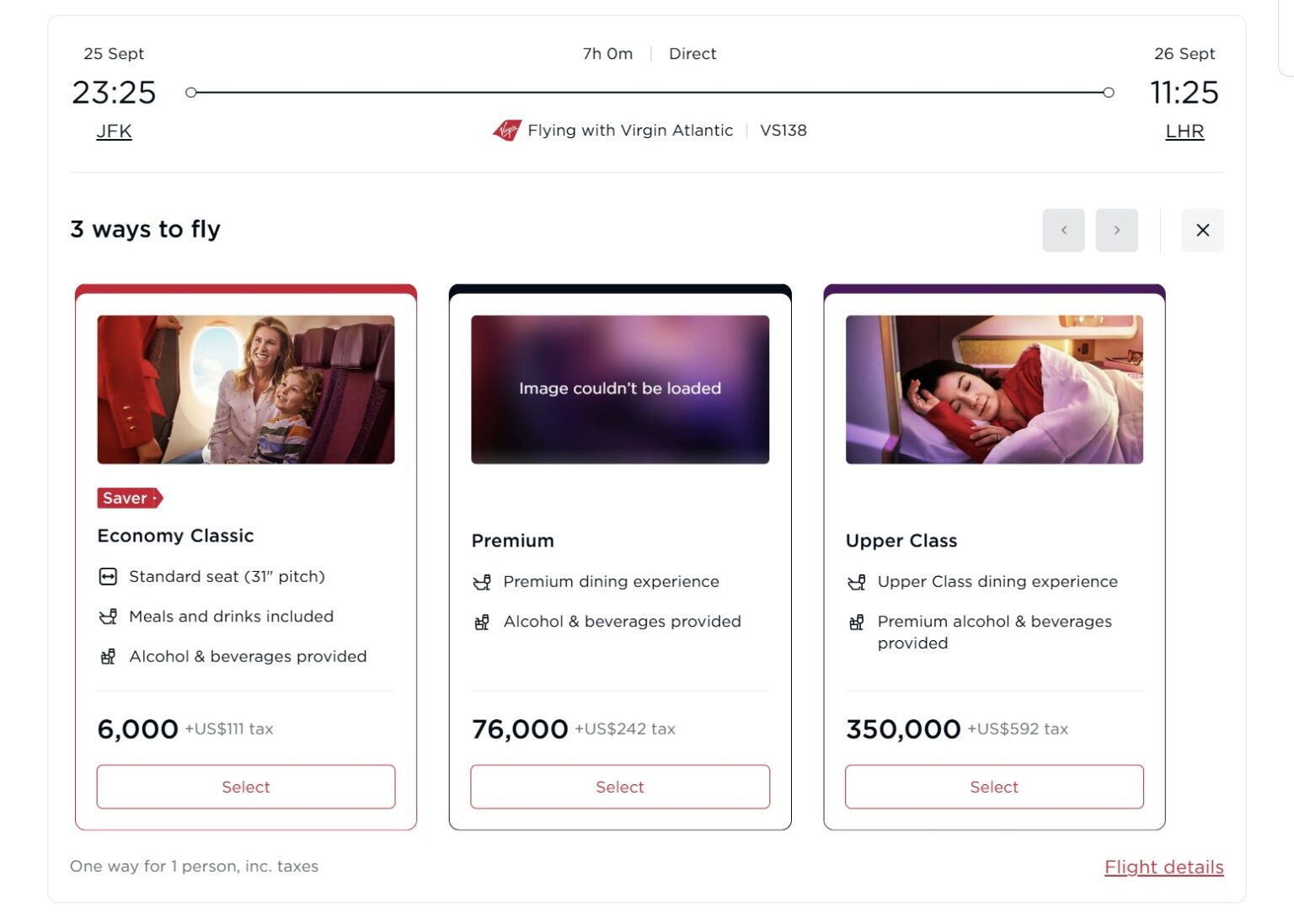 Virgin Atlantic substantially increases fees on award tickets