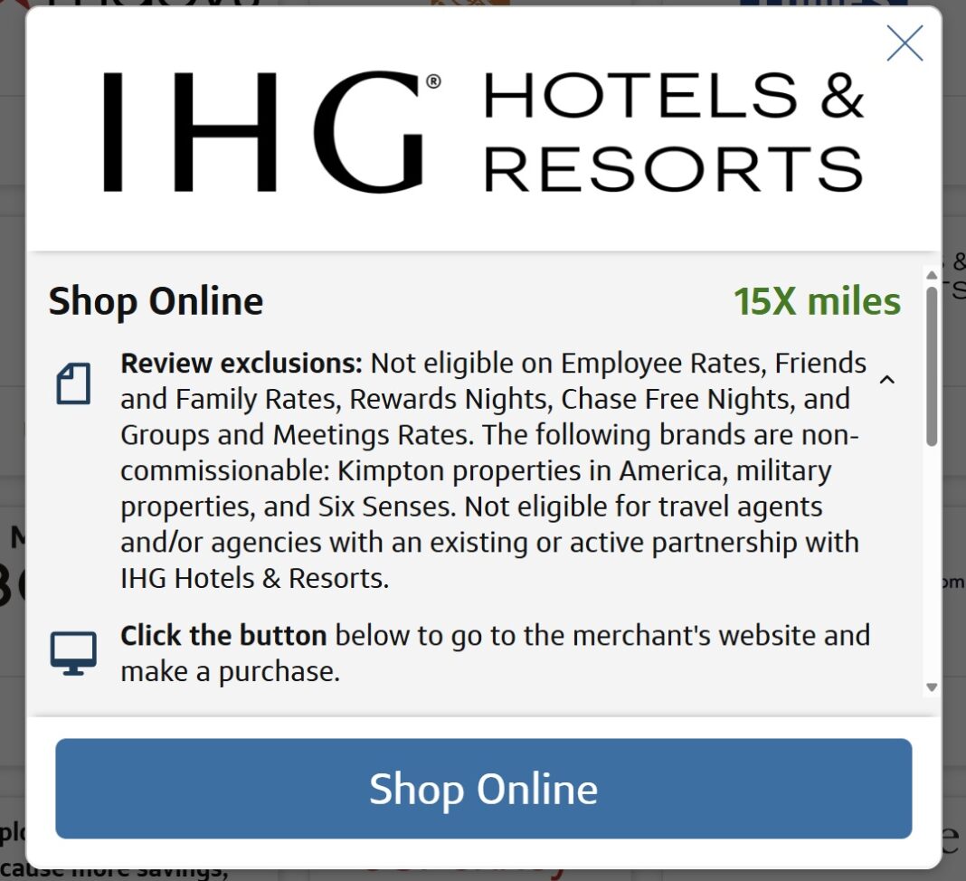 (Expired) 15x Capital One miles for IHG stays (or 15% back depending on your card)