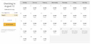 Hyatt finally has a functional award calendar
