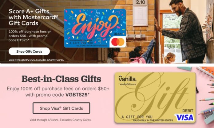 Get waived purchase fees at MastercardGiftCard.com, VanillaGift ...