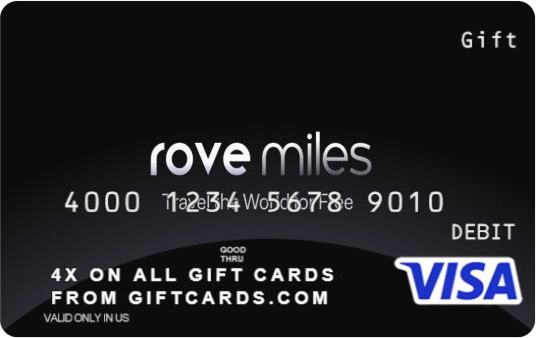 (EXPIRED) Rove shopping portal offering 4x miles on all Giftcards.com ...