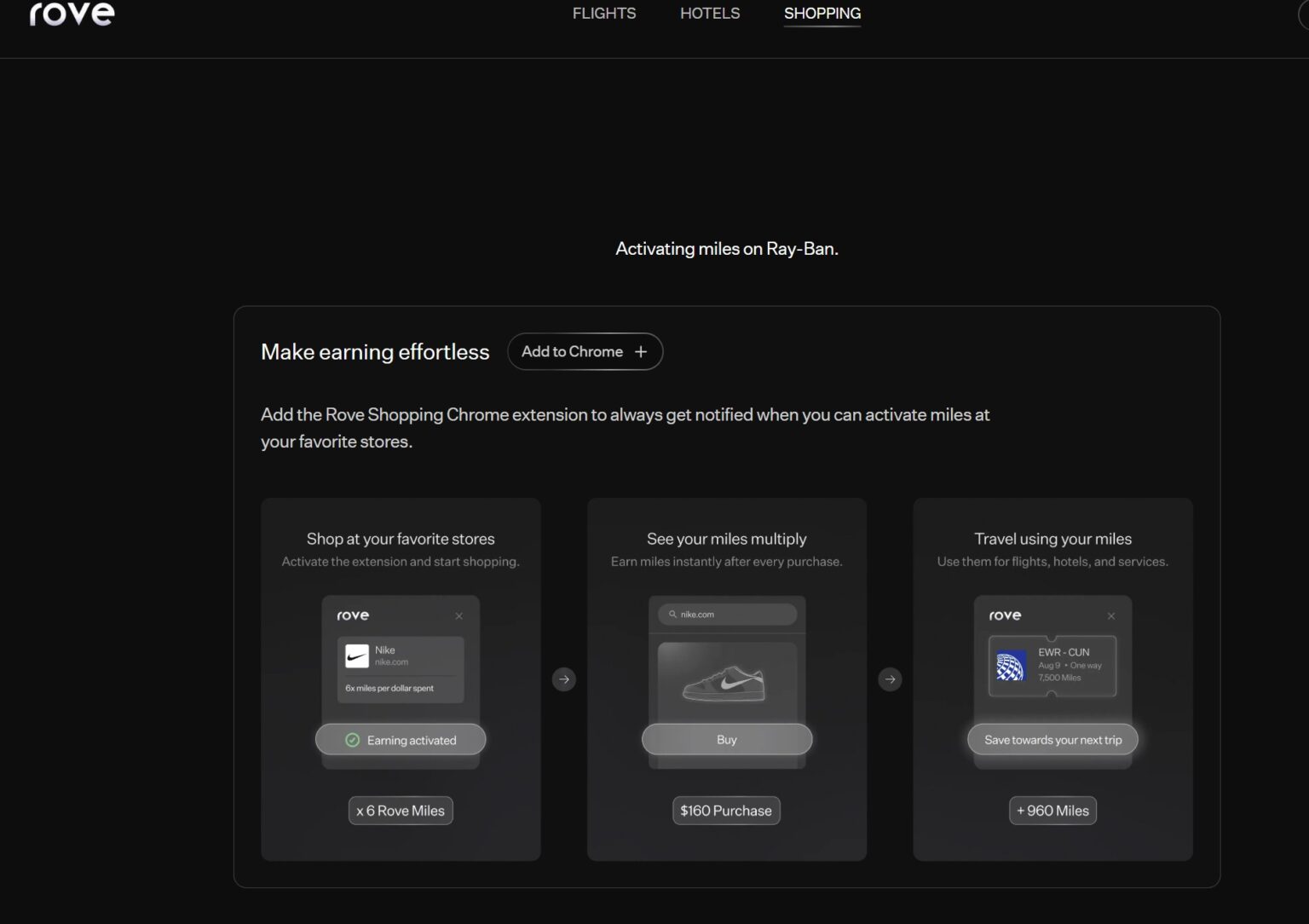 Rove: Earn transferable miles for bookings & shopping (increased ...