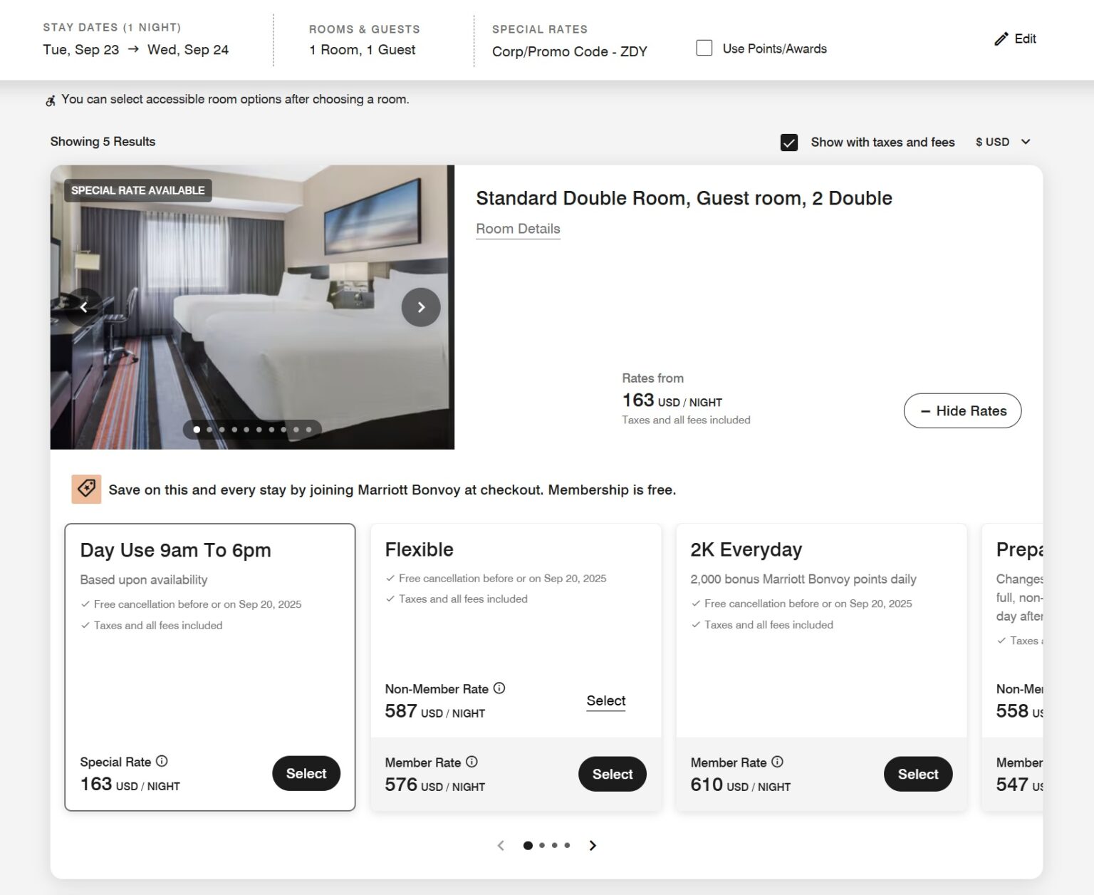 How to book Day Use rates with major chain hotels