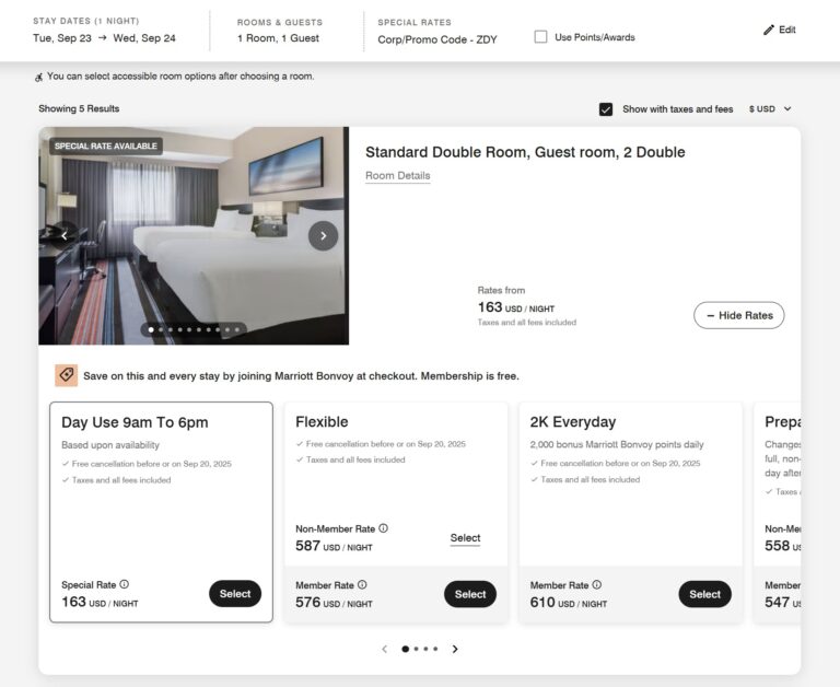How to book Day Use rates with major chain hotels
