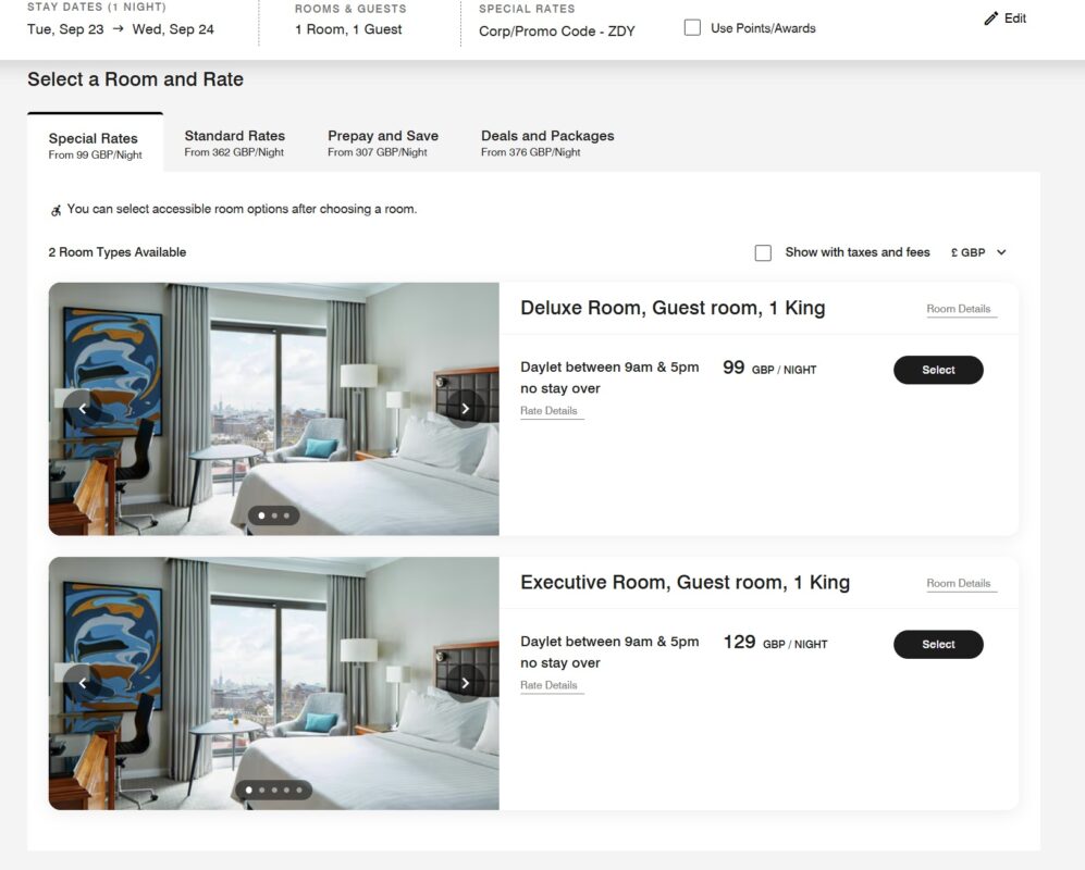 How to book Day Use rates with major chain hotels