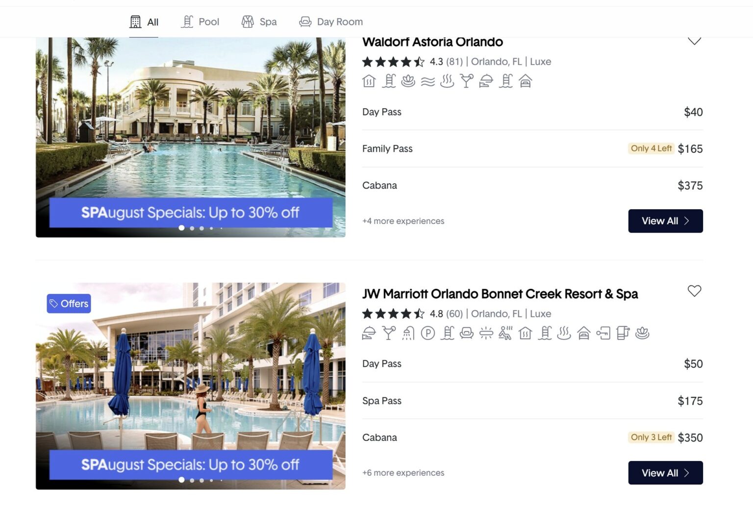 How to book Day Use rates with major chain hotels