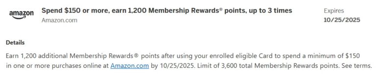 (EXPIRED) Amazon Amex Offer: Spend $150 & earn 1,200 bonus Membership ...