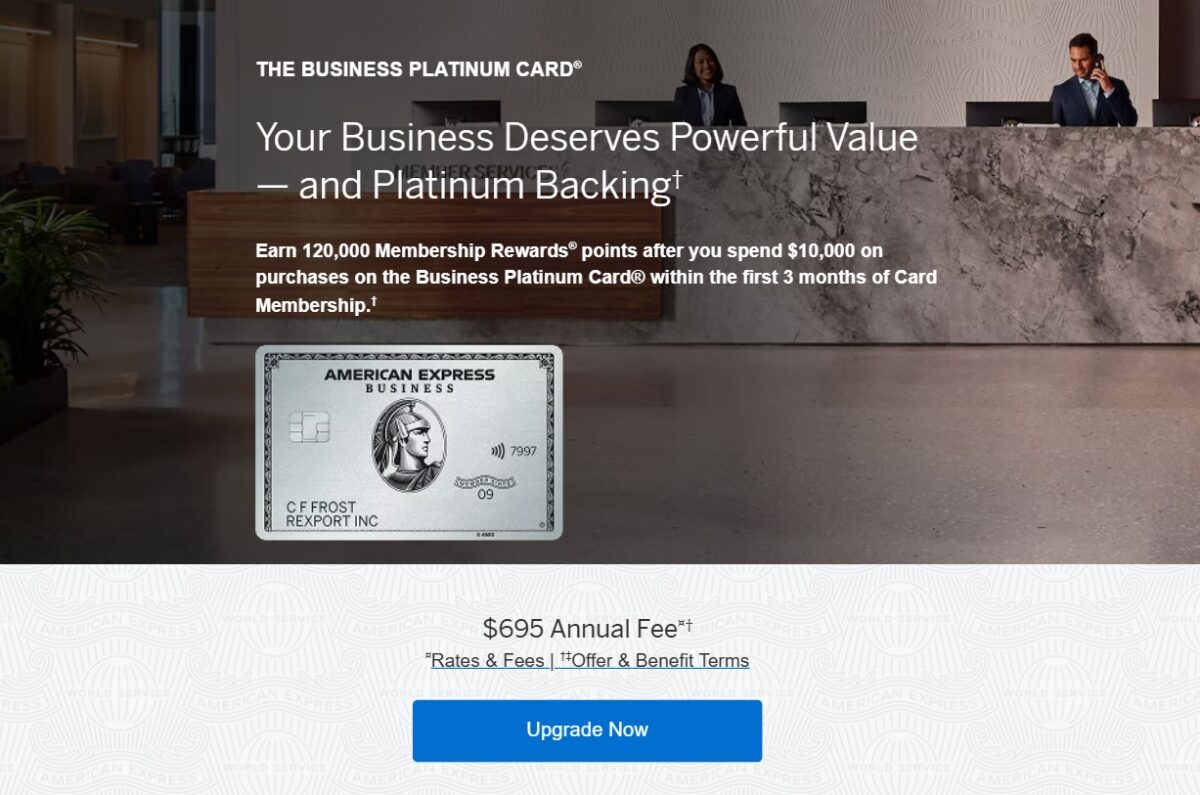 Targeted Amex Business Platinum upgrade offer: Earn 120K bonus points ...