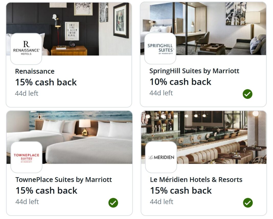 Get 10%-15% back with Chase Offers for select Marriott brands (targeted)