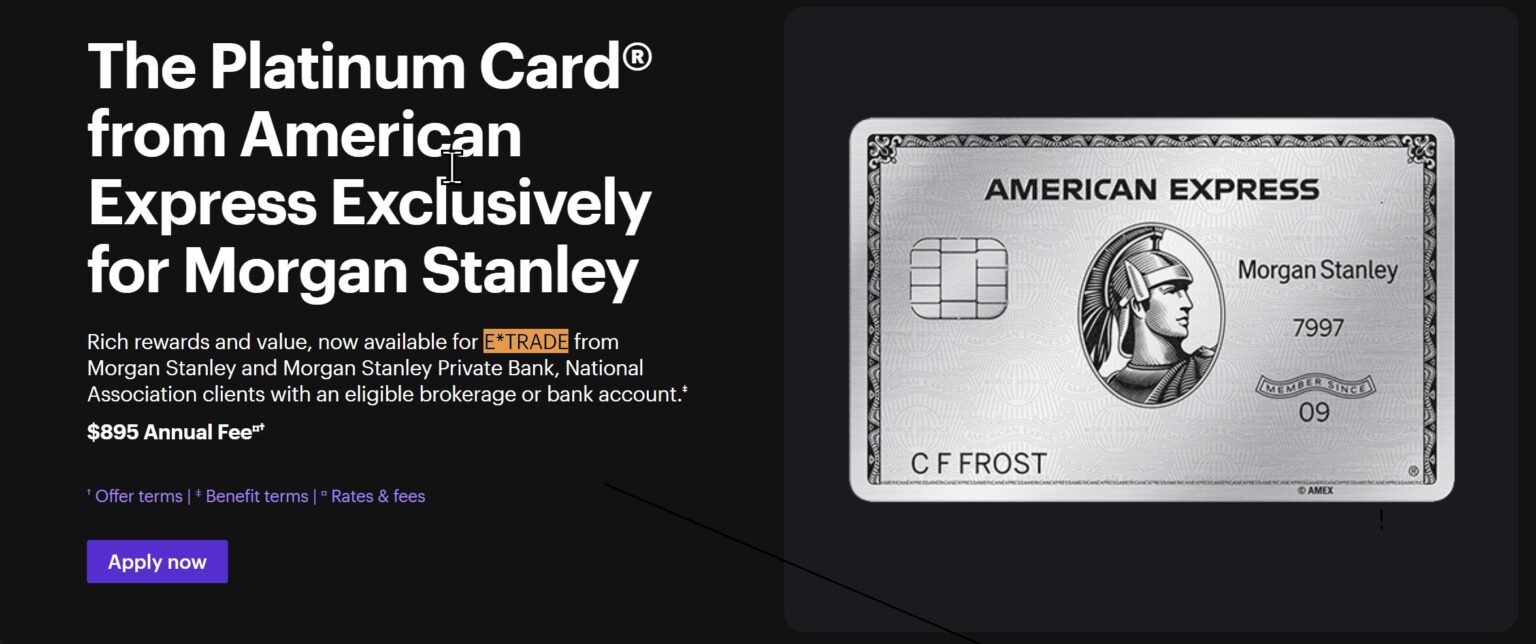 [Update] E*Trade account now qualifies for American Express Platinum ...