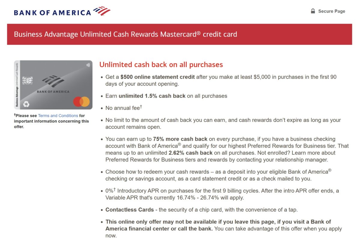 Now $500 intro bonus on Business Advantage Unlimited Cash Rewards ...