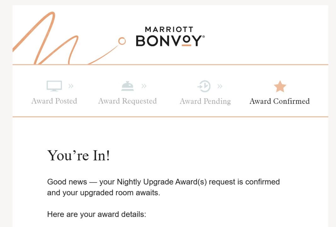 The mixed bag of Marriott Nightly Upgrade Awards