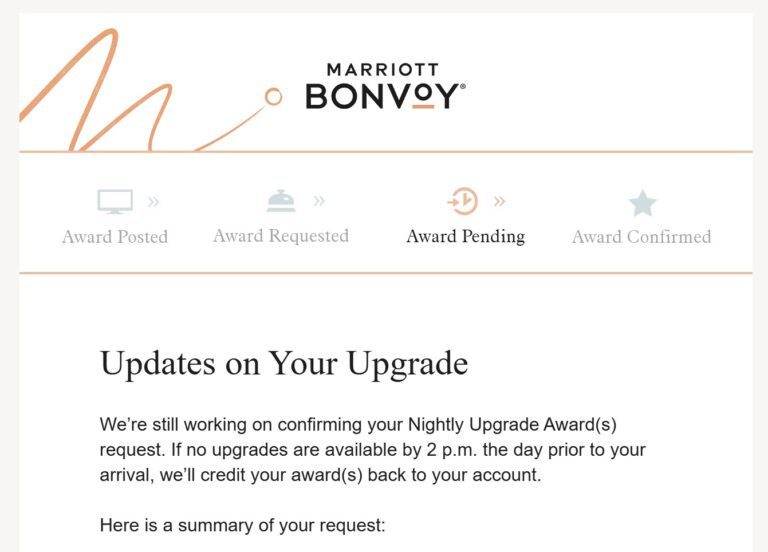 The mixed bag of Marriott Nightly Upgrade Awards