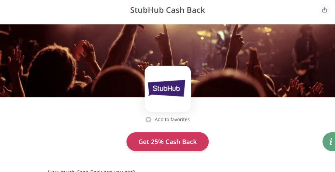 (EXPIRED) StubHub: 25% back on TopCashback (stack with Chase credits)