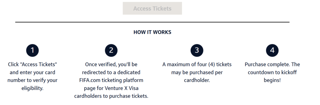 (Sold out) World Cup tickets for Capital One Venture X cardholders on ...
