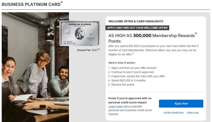 Amex Business Platinum Card® welcome offer is now "as high as" 300K ...