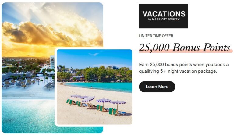 (EXPIRED) Earn 25K bonus points on 5+ night Vacations by Marriott ...