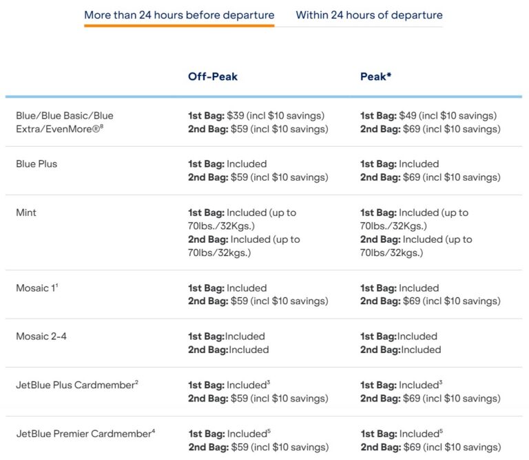 JetBlue changes: Increased checked baggage fees, subscription plans ...