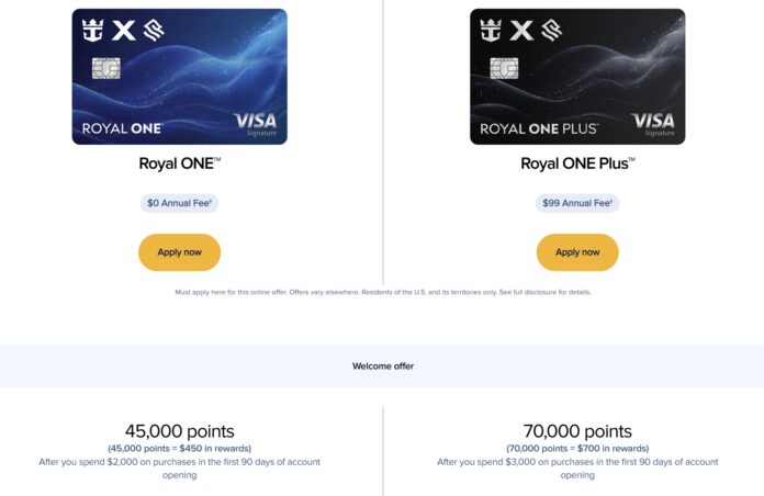 Royal Caribbean launches two new credit cards: Royal One and Royal One Plus