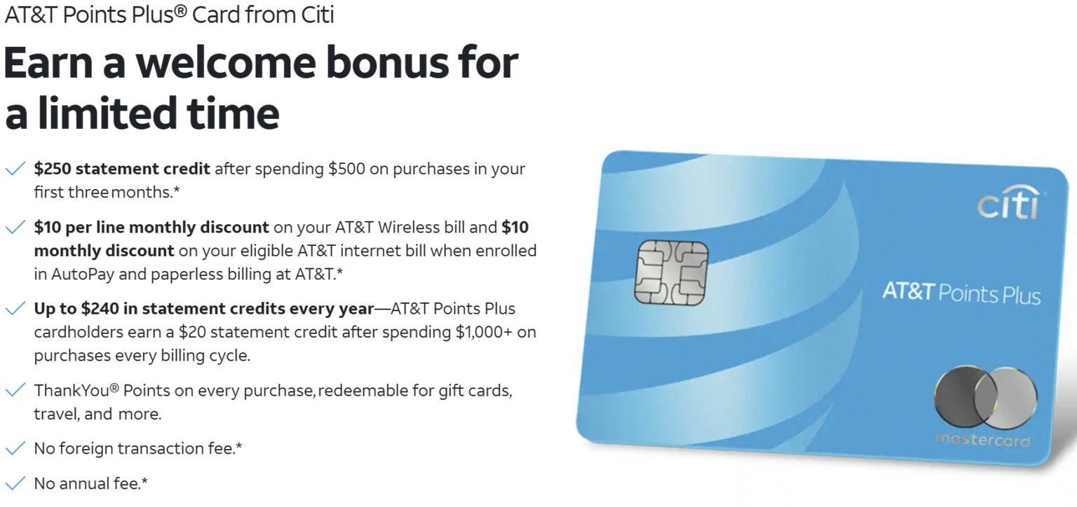 Citi AT&T Points Plus card is intriguing with new monthly credits and ...